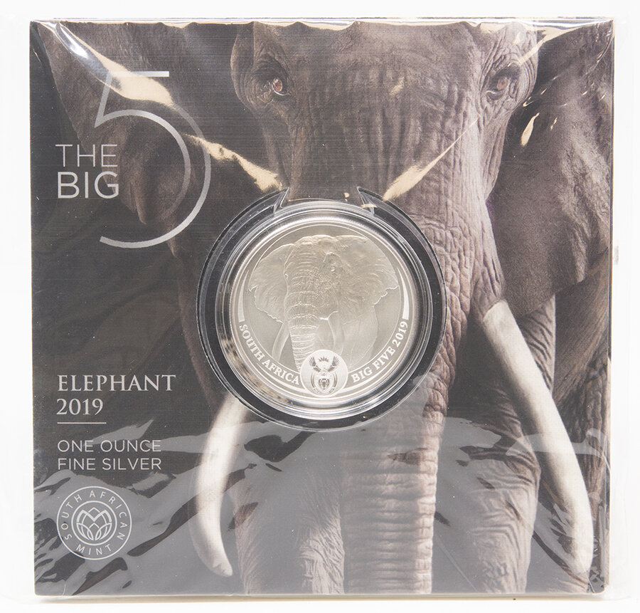 Südafrika 5 Rand 2019 - Big Five #1 - Elefant - 1 Unze Silber ST*