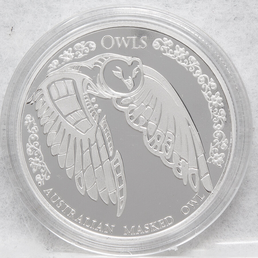 Tokelau 5 Dollar 2022 - Australian Masked Owl - 1 oz.