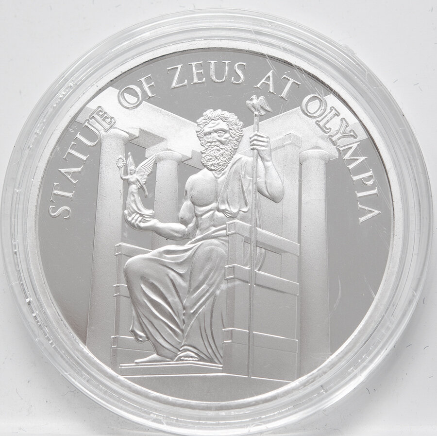 Silver Round - 7 Weltwunder Serie - Zeus Statue in Olympia*