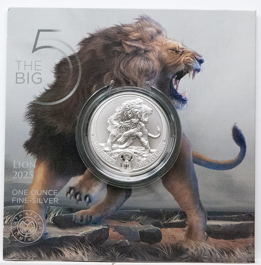 Südafrika 5 Rand 2025 - Big Five III. Serie - #2 - Löwe- 1 Unze Silbe